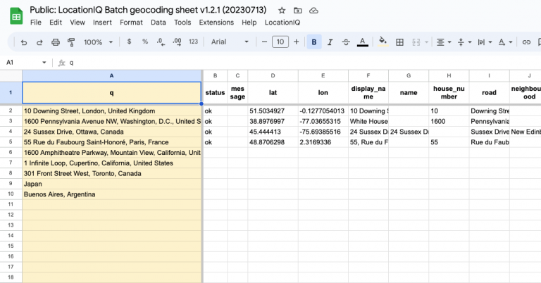 Convert Addresses to Latitude & Longitude with Google Sheets ...